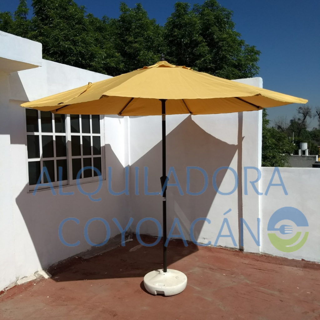 Renta Sombrilla con Base – Renta de Sillas y Mesas Alquiladora Coyoacan